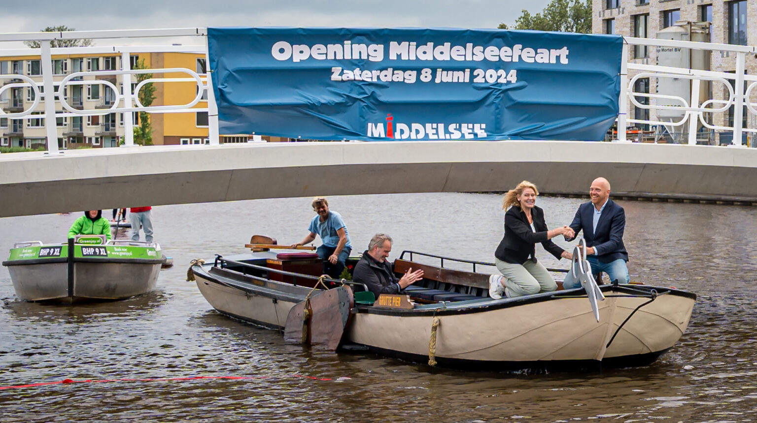 Middelseefeart in Leeuwarden geopend: meer dan 2 km aan bevaarbaar ...